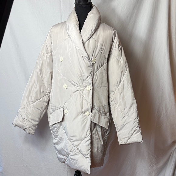 Free People | Jackets & Coats | Free People Offwhite Ella Puffa Coat ...